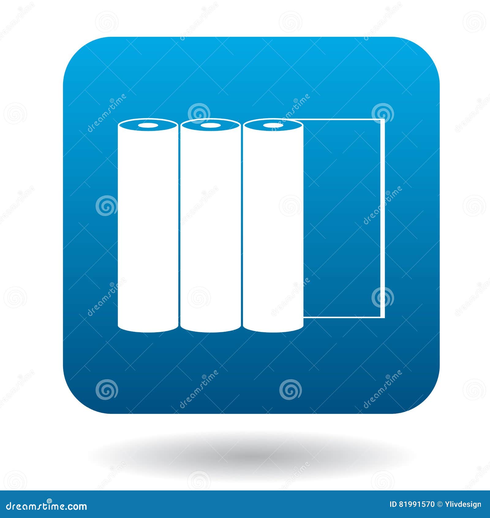 Paper Rolls Icon in Simple Style Stock Vector - Illustration of display ...