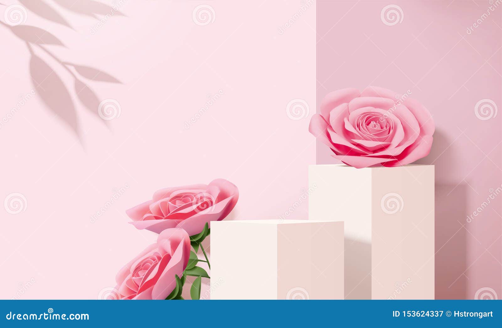 Paper Rose Decorative Background Stock Vector - Illustration of floral ...