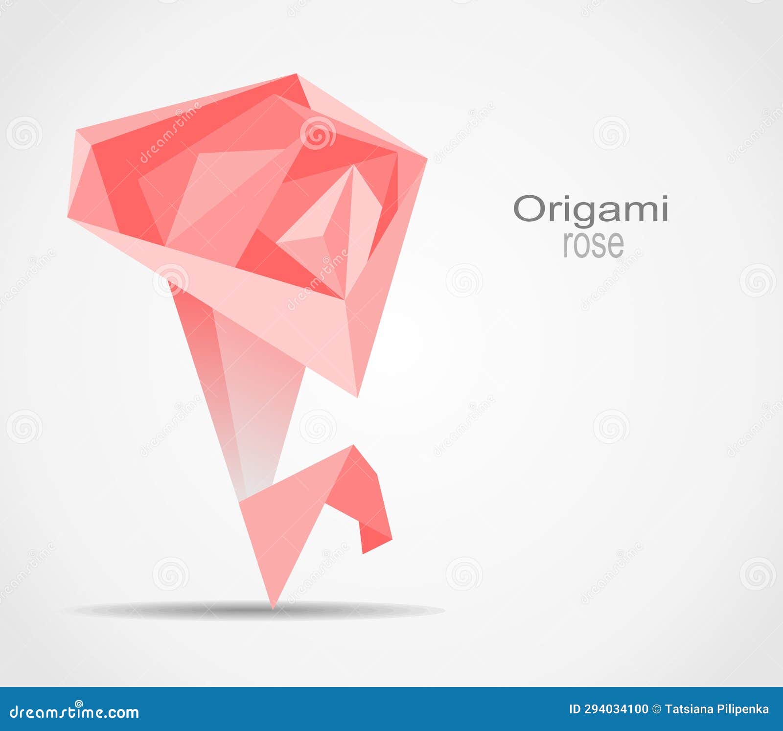 Paper rose stock vector. Illustration of background - 294034100