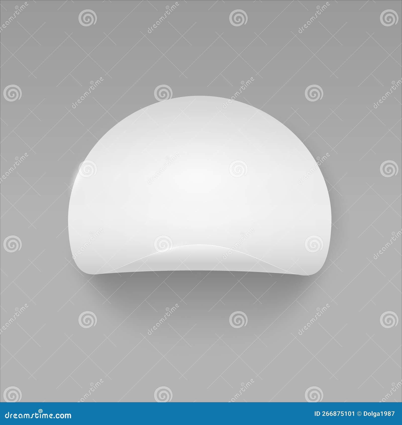 Paper Round Sticker with a Curved Bottom Corner on a Gray Background ...