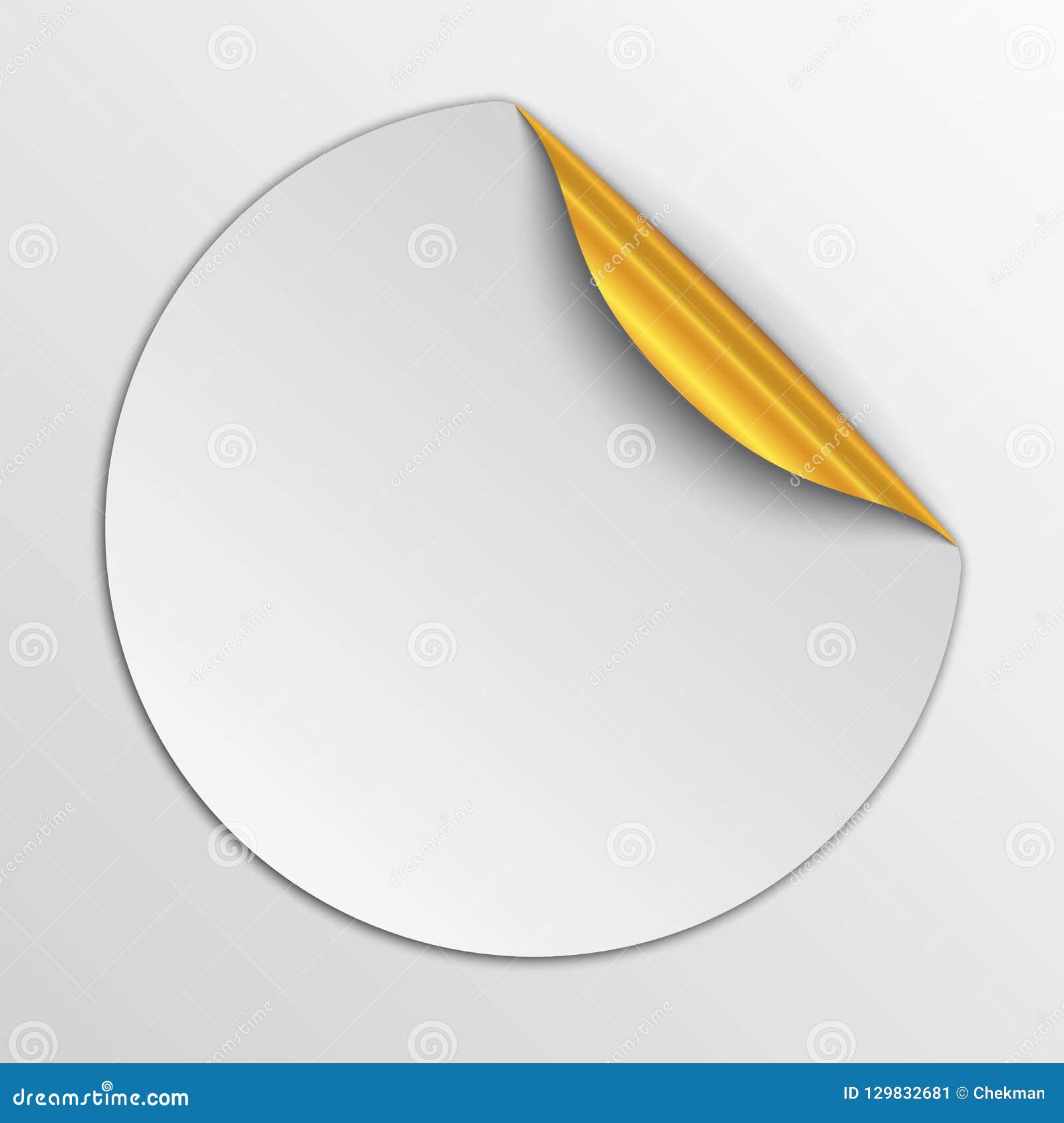 Paper Round Sticker Isolated. Vector Illustration Stock Illustration ...