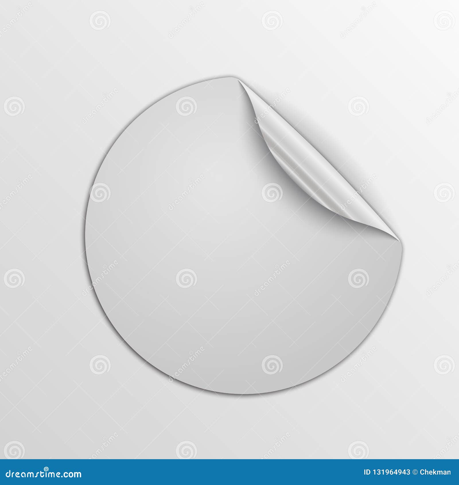 Paper Round Sticker Isolated. Vector Illustration Stock Illustration ...