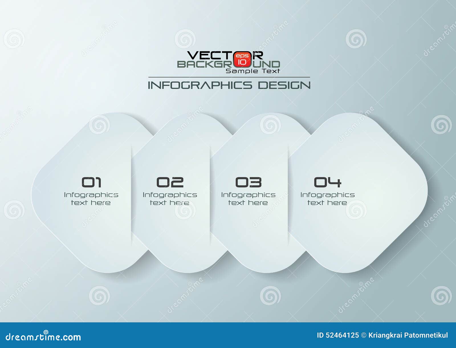 Paper Rounded Rectangles Infographics Design Stock Vector ...