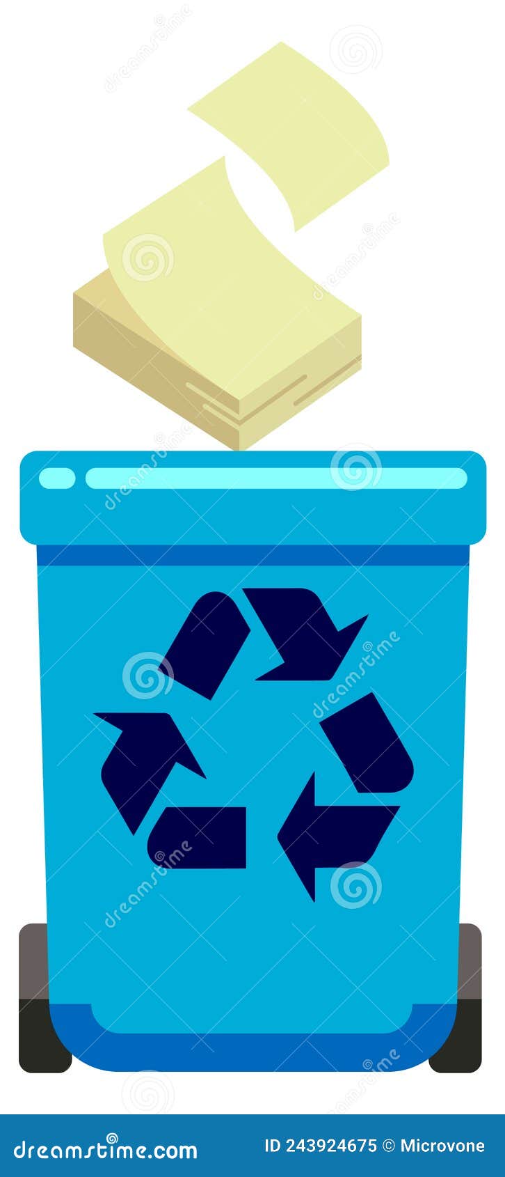 Paper Rubbish Container. Recycling Waste Stock Vector - Illustration of ...