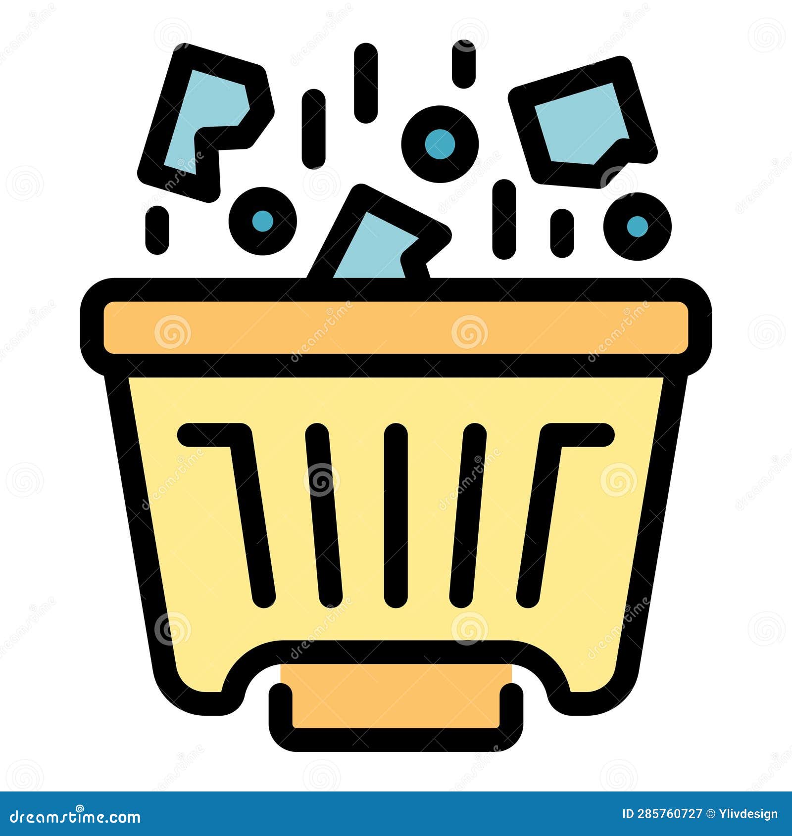 Paper Sack Bag Icon Vector Flat Stock Vector - Illustration of ...