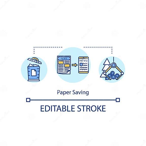 Paper saving concept icon stock vector. Illustration of graphic - 181060120