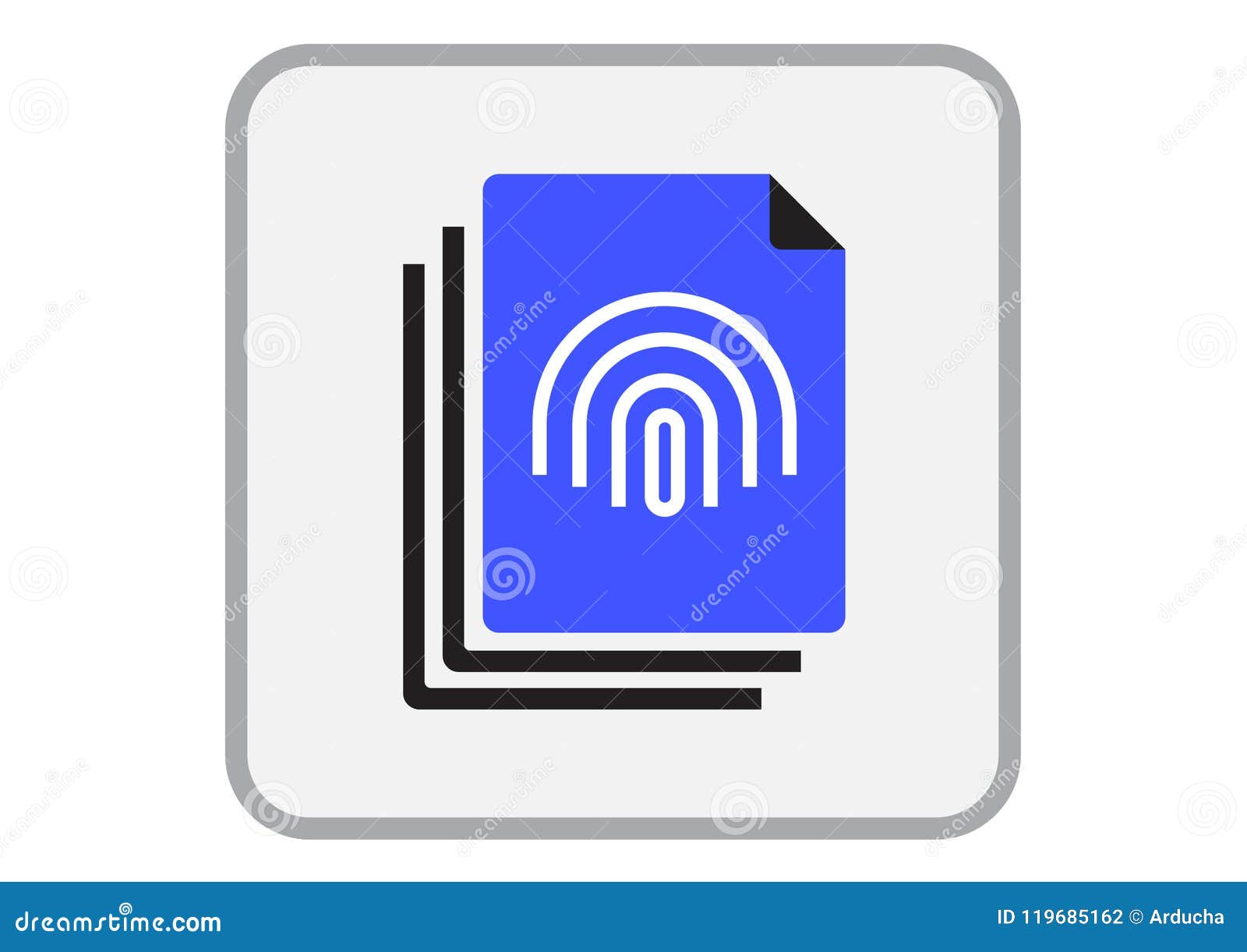 Paper scanning stock vector. Illustration of icon, logo - 119685162