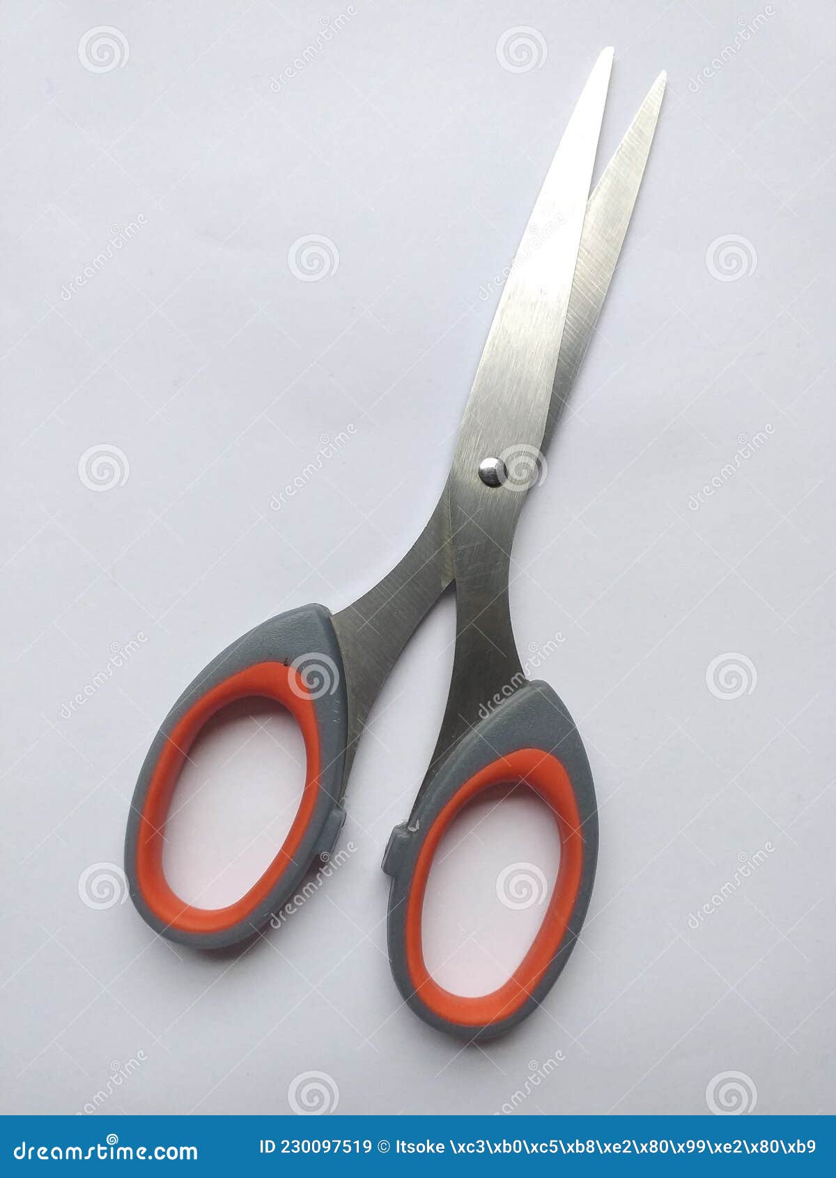 Paper Scissor on White Background Stock Image - Image of bumper, font ...