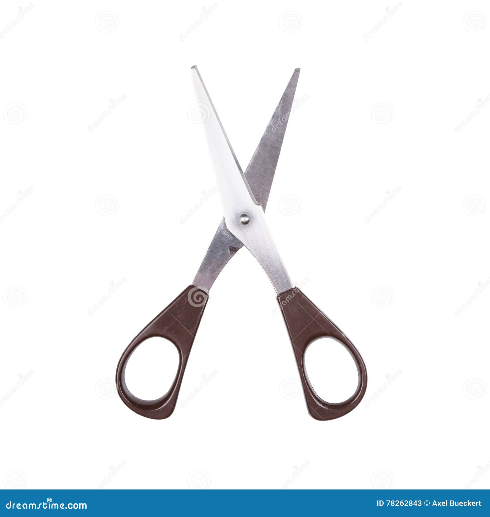 Paper Scissors Isolated on White Stock Image - Image of single ...