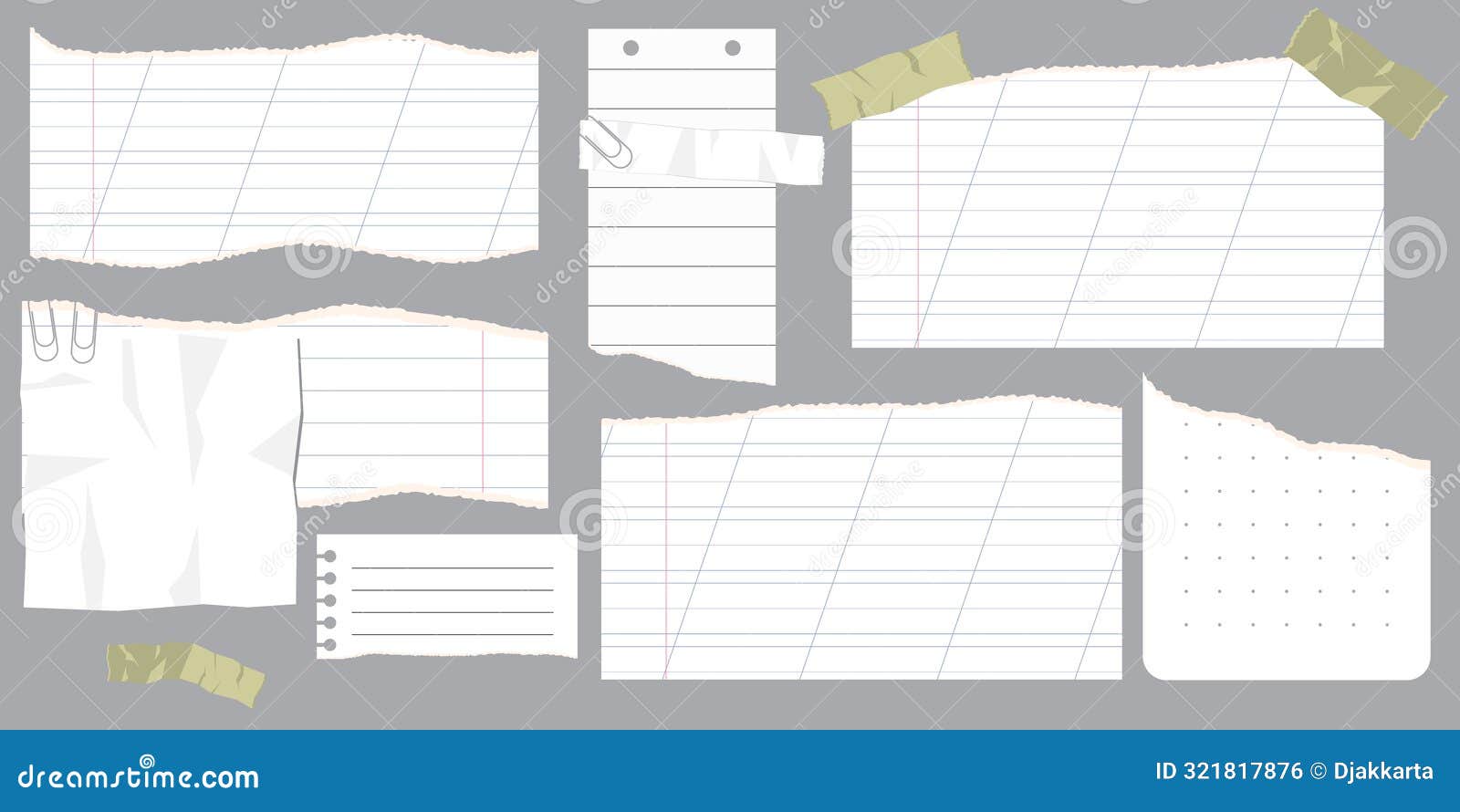 Paper Scraps. Torn Pieces of Paper, with Torn Edges for Notes ...