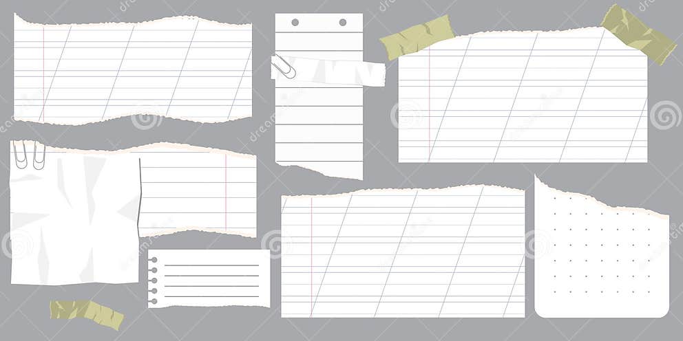 Paper Scraps. Torn Pieces of Paper, with Torn Edges for Notes ...