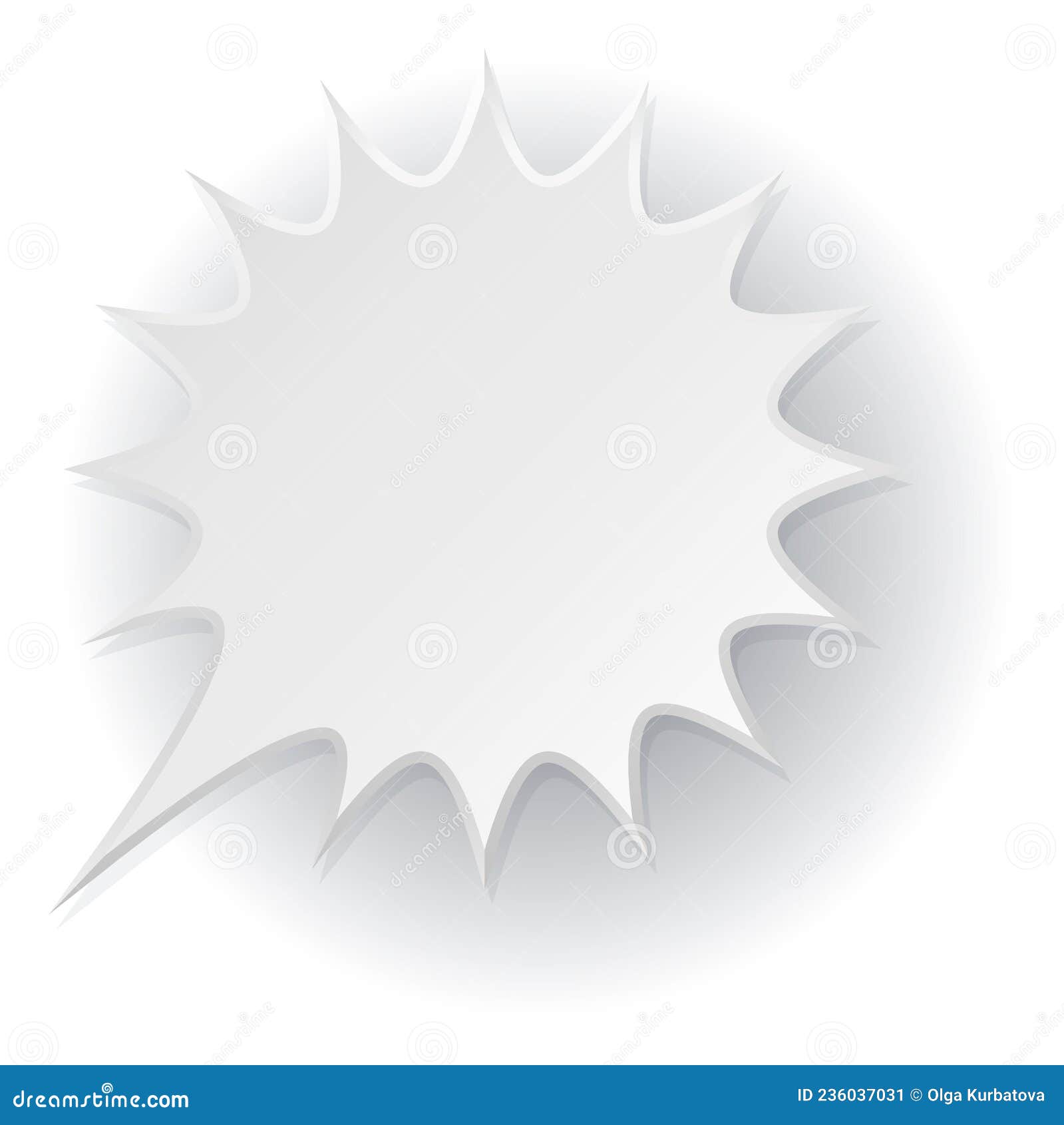 Paper Scream Bubble. White Blank Shout Balloon Stock Vector ...