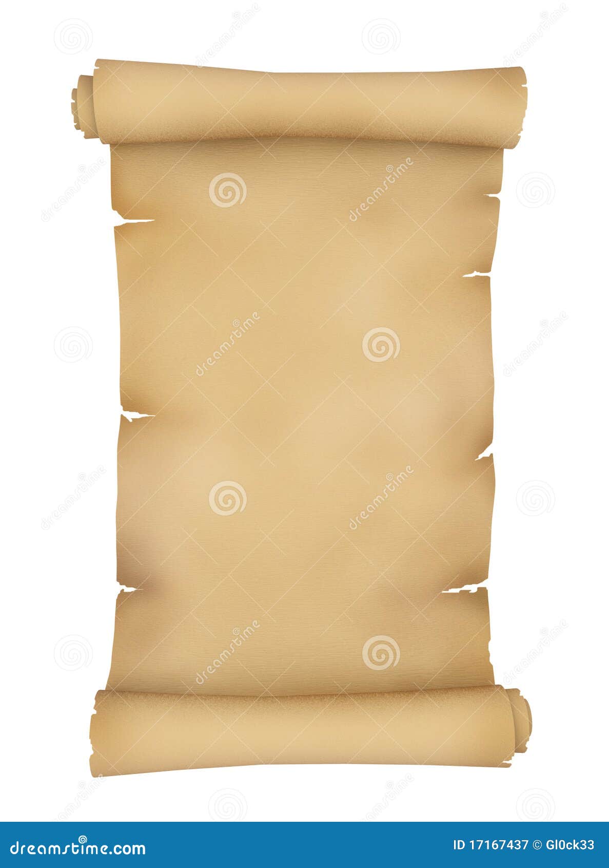 Paper scroll stock image. Image of sheet, folded, aged - 17167437