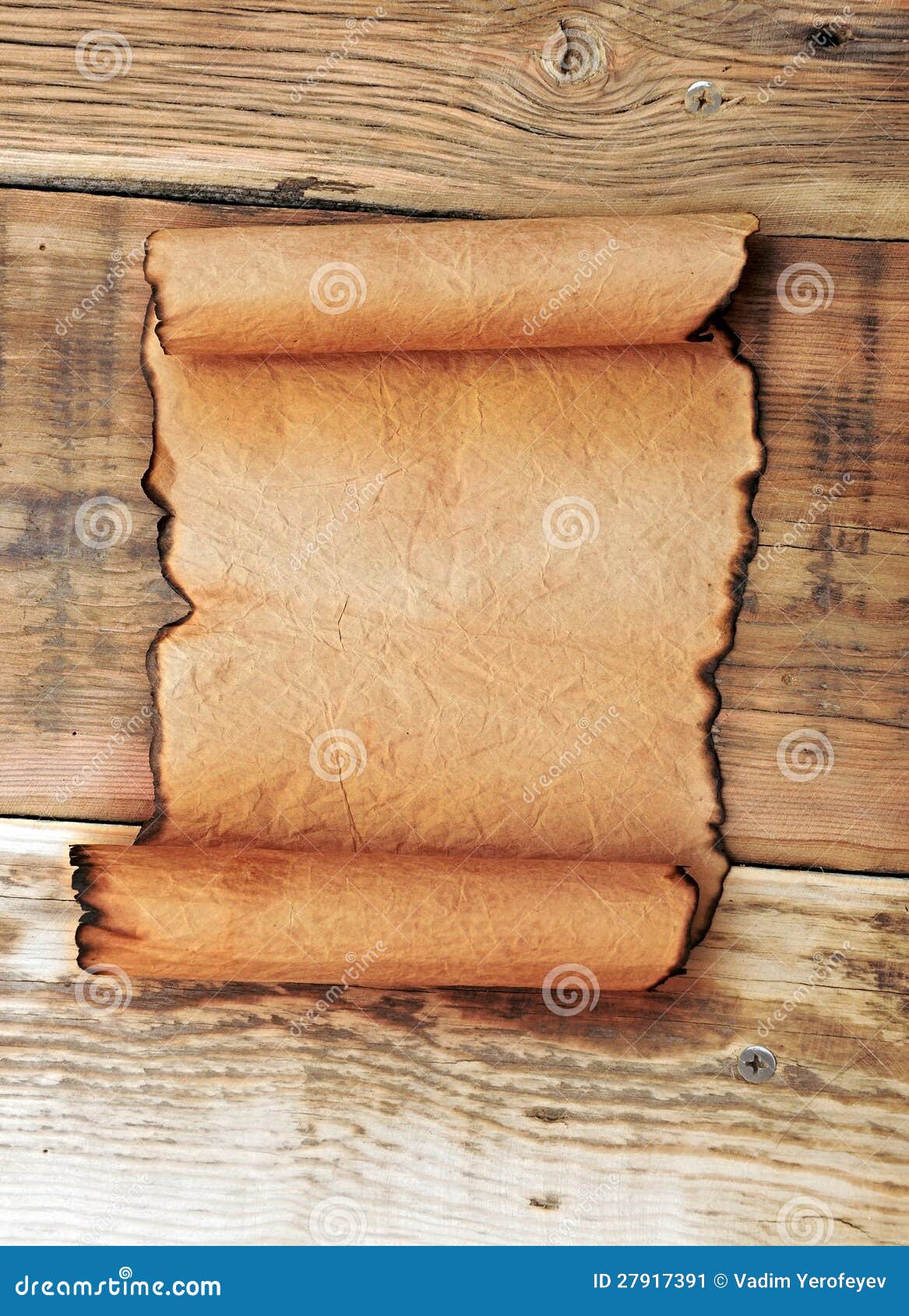 Paper scroll stock image. Image of table, material, plank - 27917391