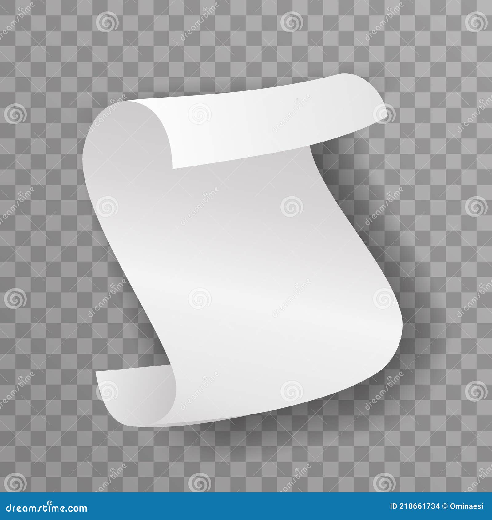 Paper Scroll Blank Twisted Scroll Transparent Background Curl Design ...