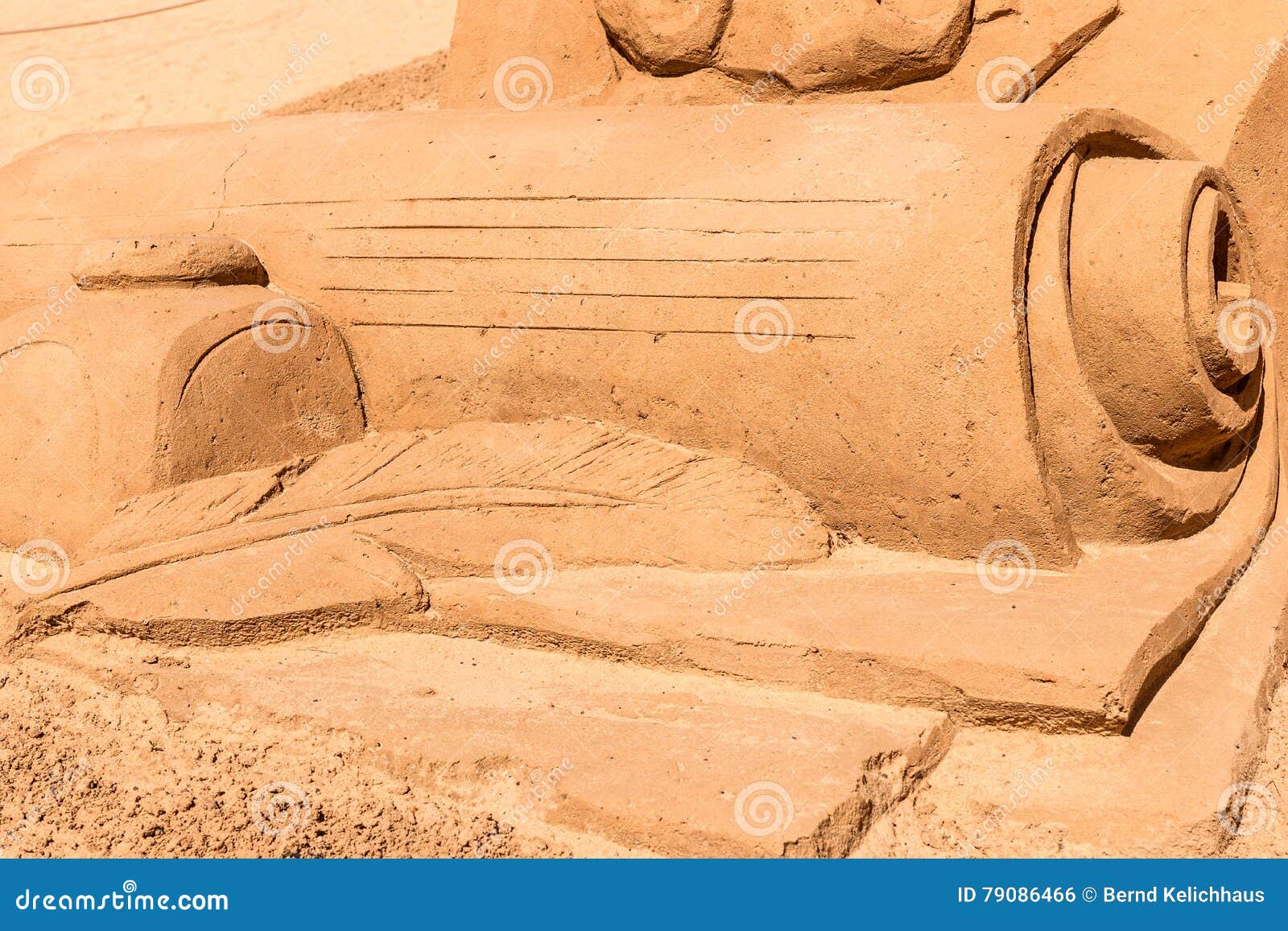 Paper Scroll with Feather Pen and Ink Pot in Sand Stock Photo - Image ...