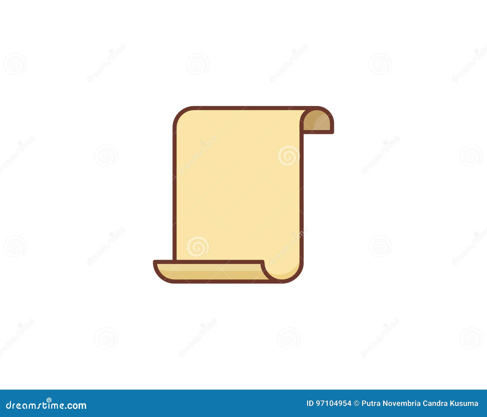 Paper Scroll Icon Logo Design Element Stock Vector - Illustration of ...