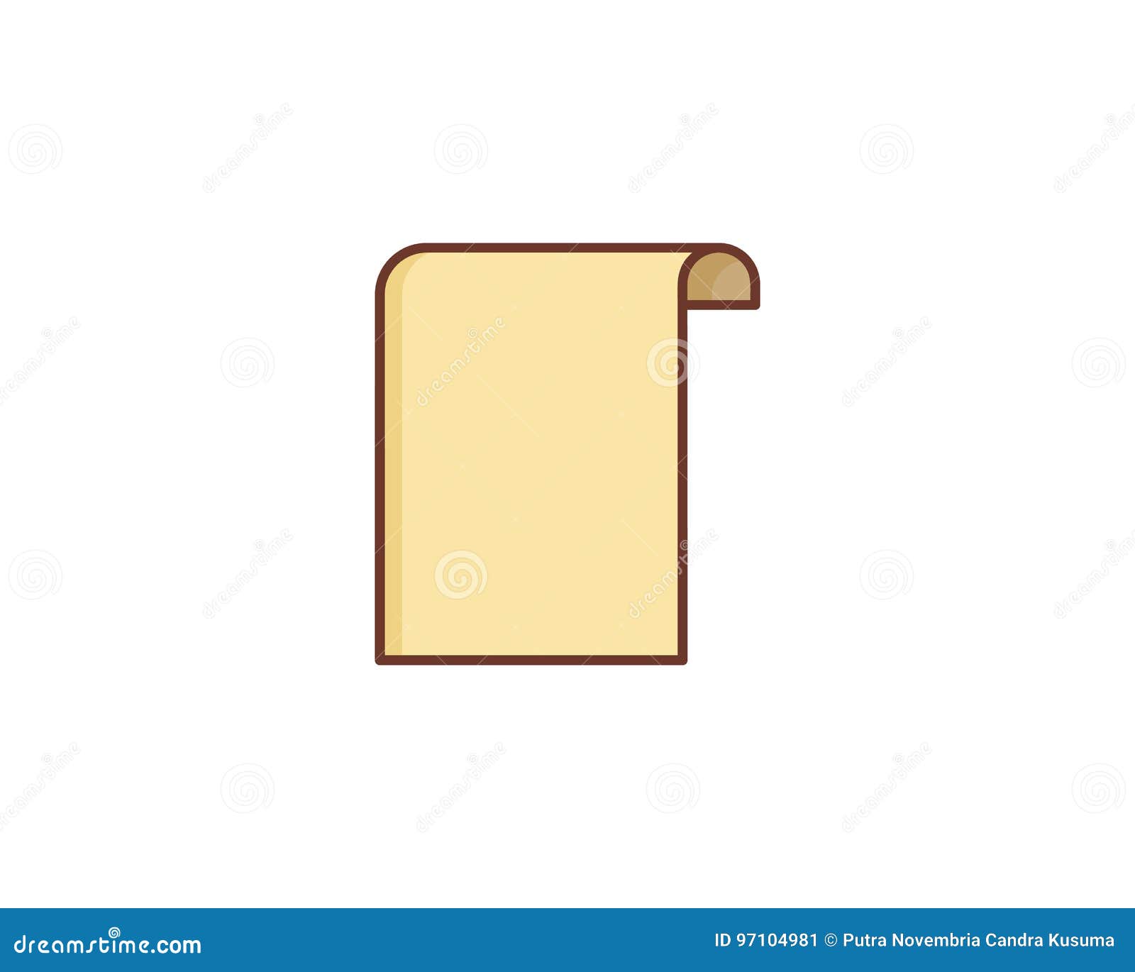 Paper Scroll Icon Logo Design Element Stock Vector - Illustration of ...