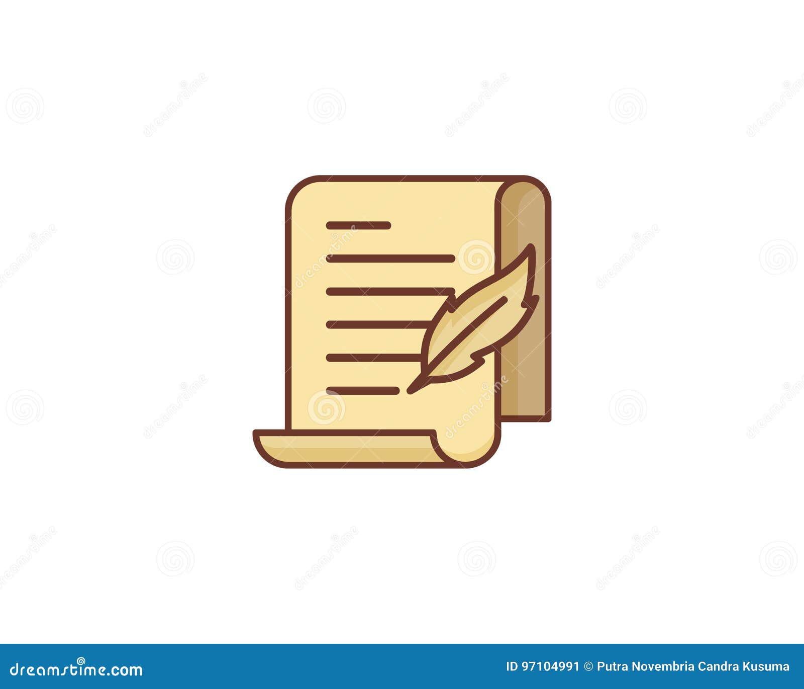 Paper Scroll Icon Logo Design Element Stock Vector - Illustration of ...