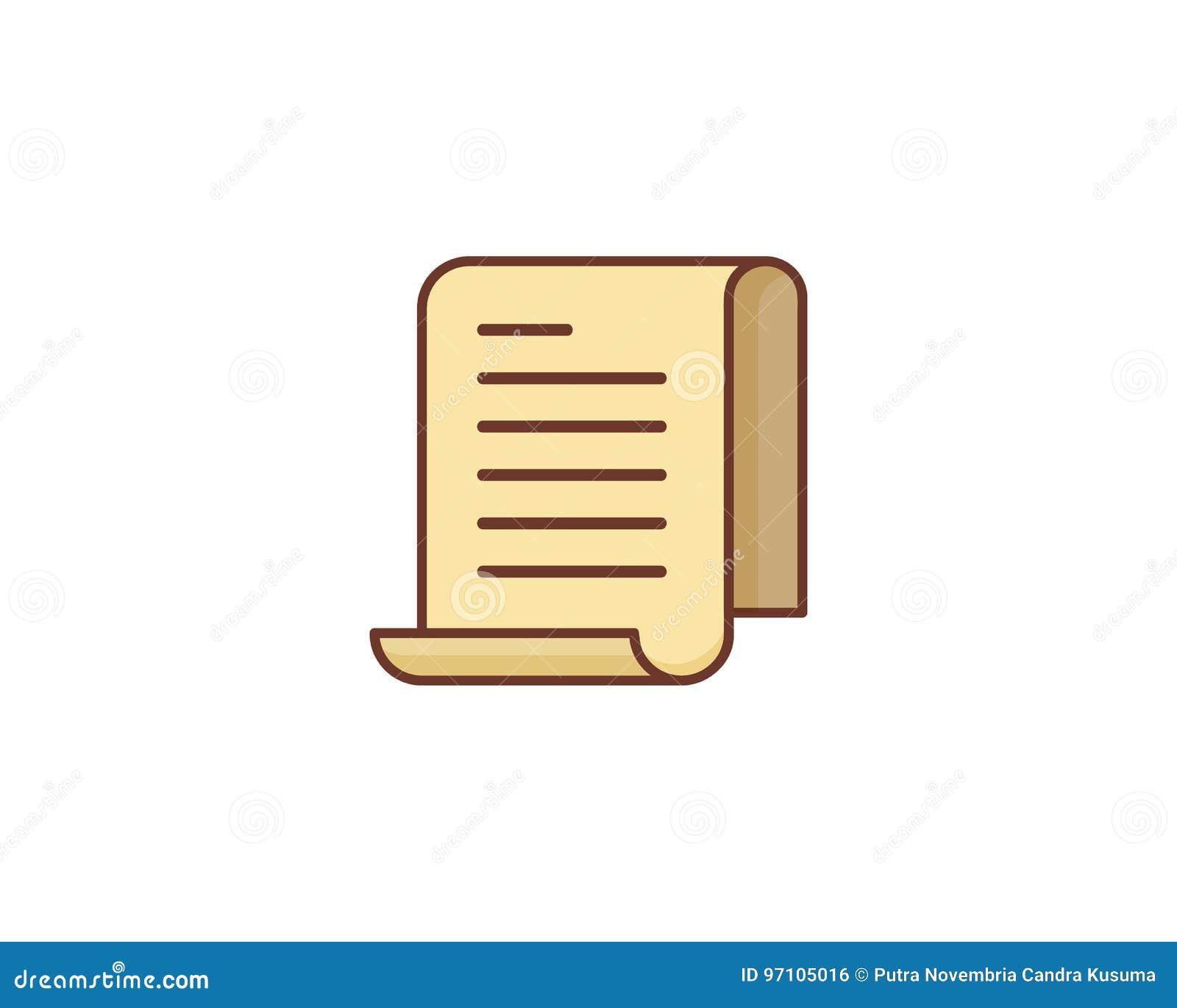 Paper Scroll Icon Logo Design Element Stock Vector - Illustration of ...