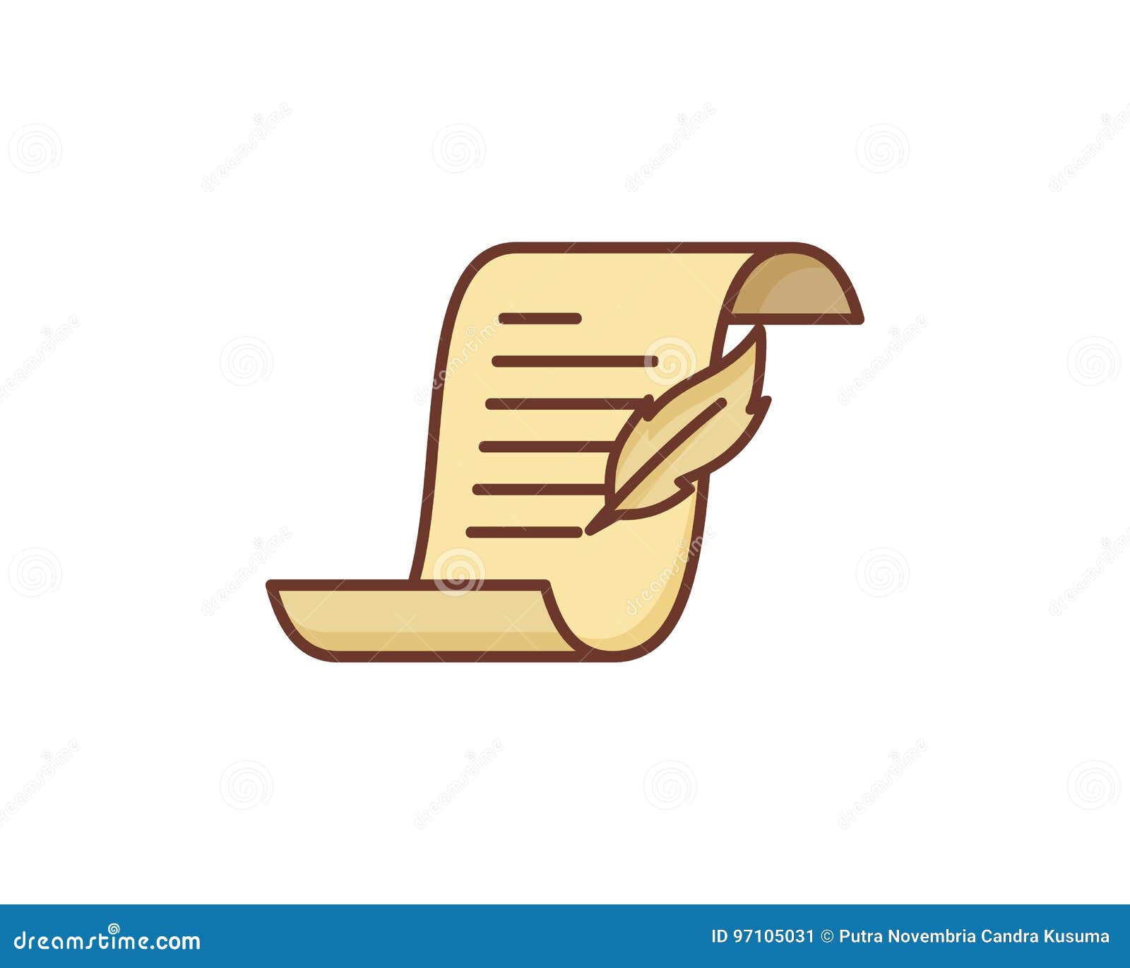 Paper Scroll Icon Logo Design Element Stock Vector - Illustration of ...