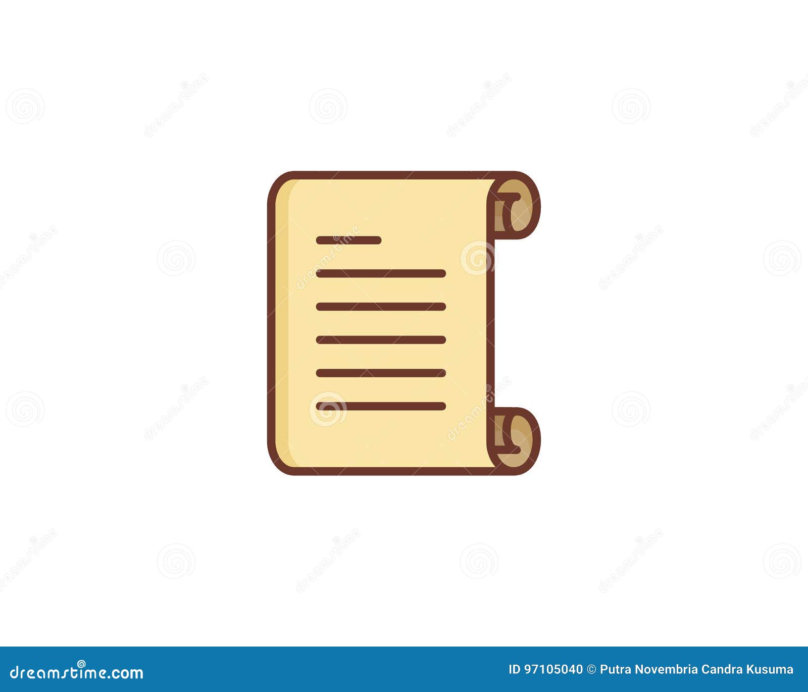 Paper Scroll Icon Logo Design Element Stock Vector - Illustration of ...