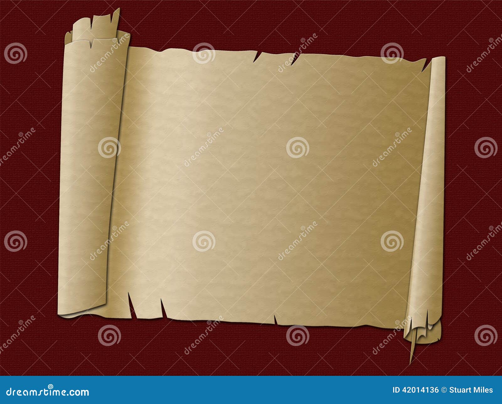 Paper Scroll Shows Old Fashioned and Boundary Stock Illustration ...