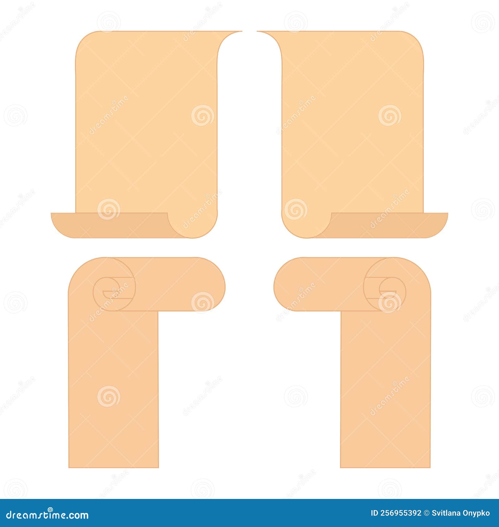 Paper Scroll Templates As a Design Element Stock Vector - Illustration ...