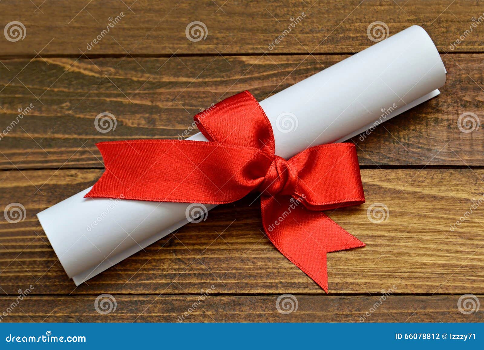 Paper Scroll Tied with Red Ribbon Stock Photo - Image of anniversary ...