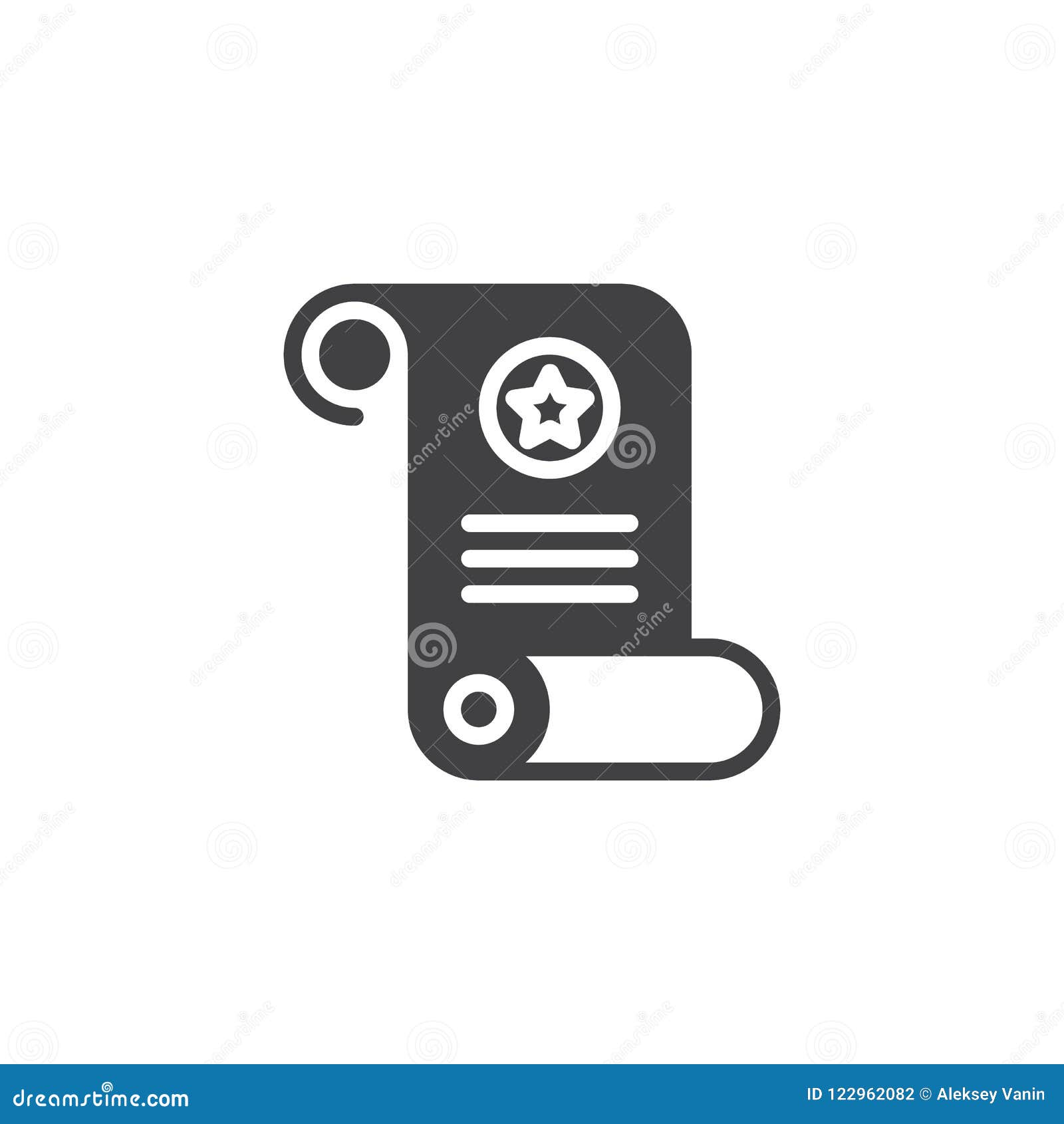 Paper scroll vector icon stock vector. Illustration of simple - 122962082