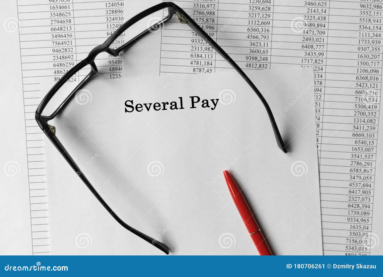 Paper with Severance Pay on a Table Stock Image - Image of business ...