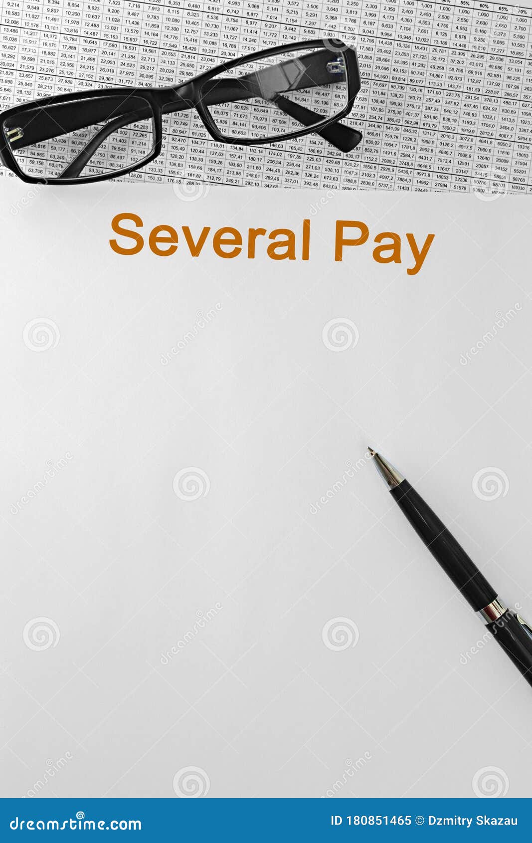 Paper with Severance Pay on a Table Stock Image - Image of work, black ...