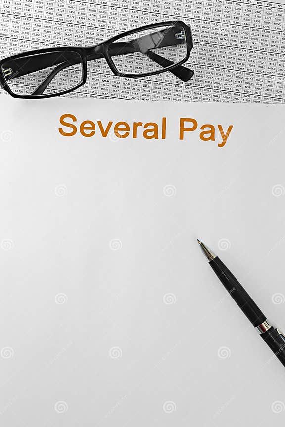 Paper with Severance Pay on a Table Stock Image - Image of work, black ...