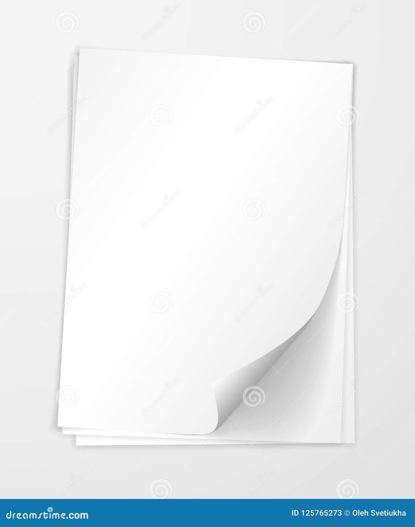 A4 Paper with Shadow Design Template, Vector Stock Vector ...