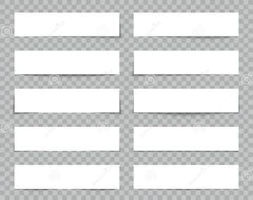 Paper with Shadow Effect. White Realistic Banner. Box with Frame for ...