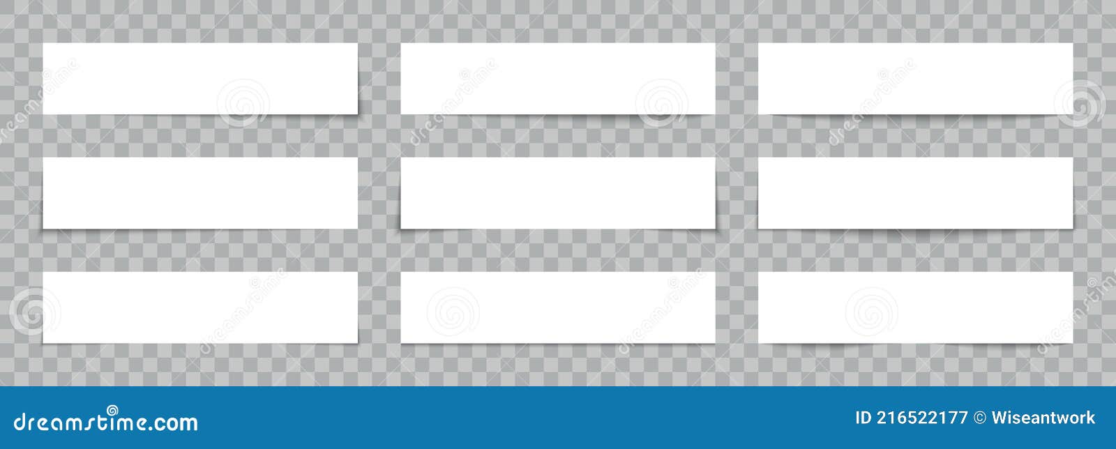 Paper with Shadow Effect. White Realistic Banner. Box with Frame for ...