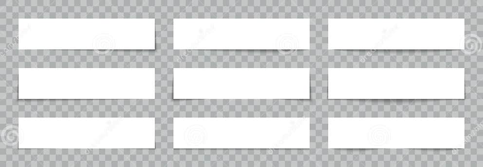 Paper with Shadow Effect. White Realistic Banner. Box with Frame for ...