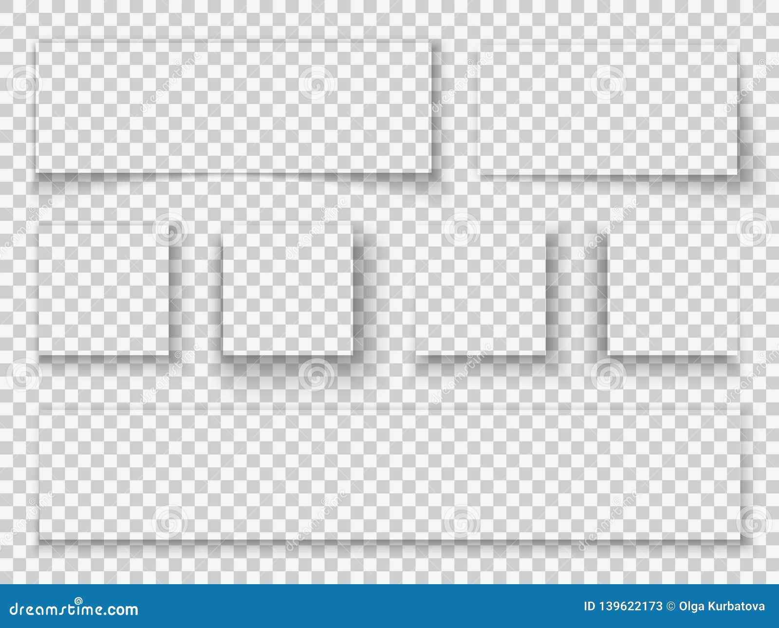 Paper Shadow. Realistic Page Edge Shadow Overlay And 3D Divider Effect ...
