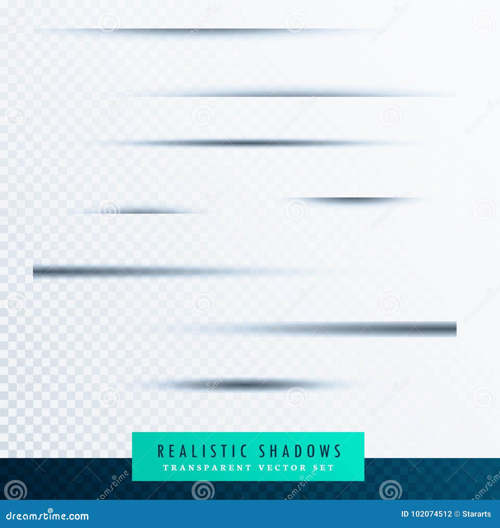 Paper Shadows Set On Transparent Background. Page Divider With Shadows ...