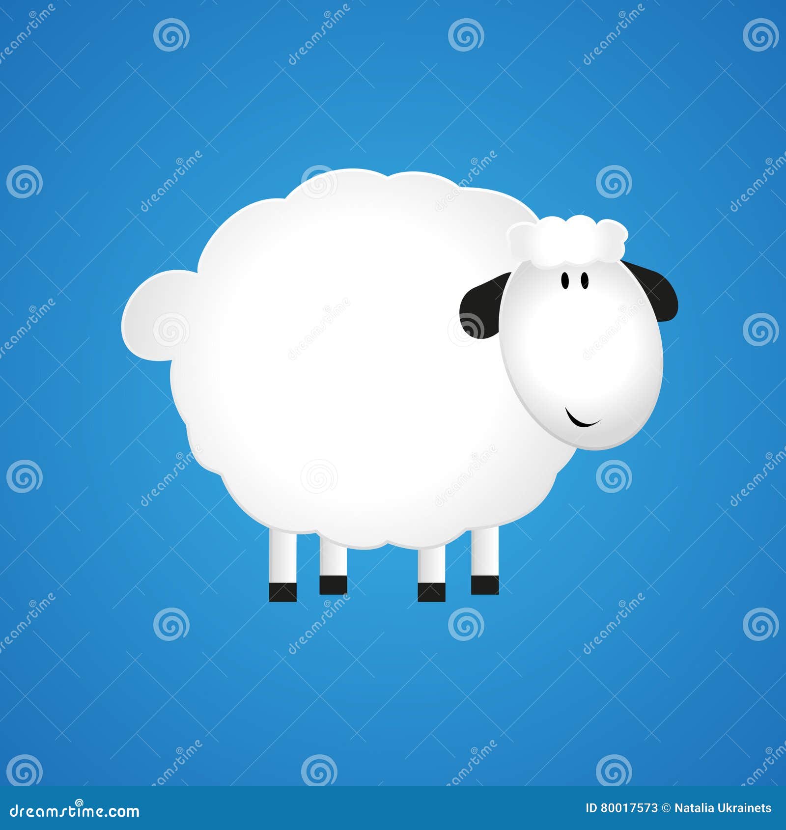Paper sheep stock vector. Illustration of calendar, symbol - 80017573