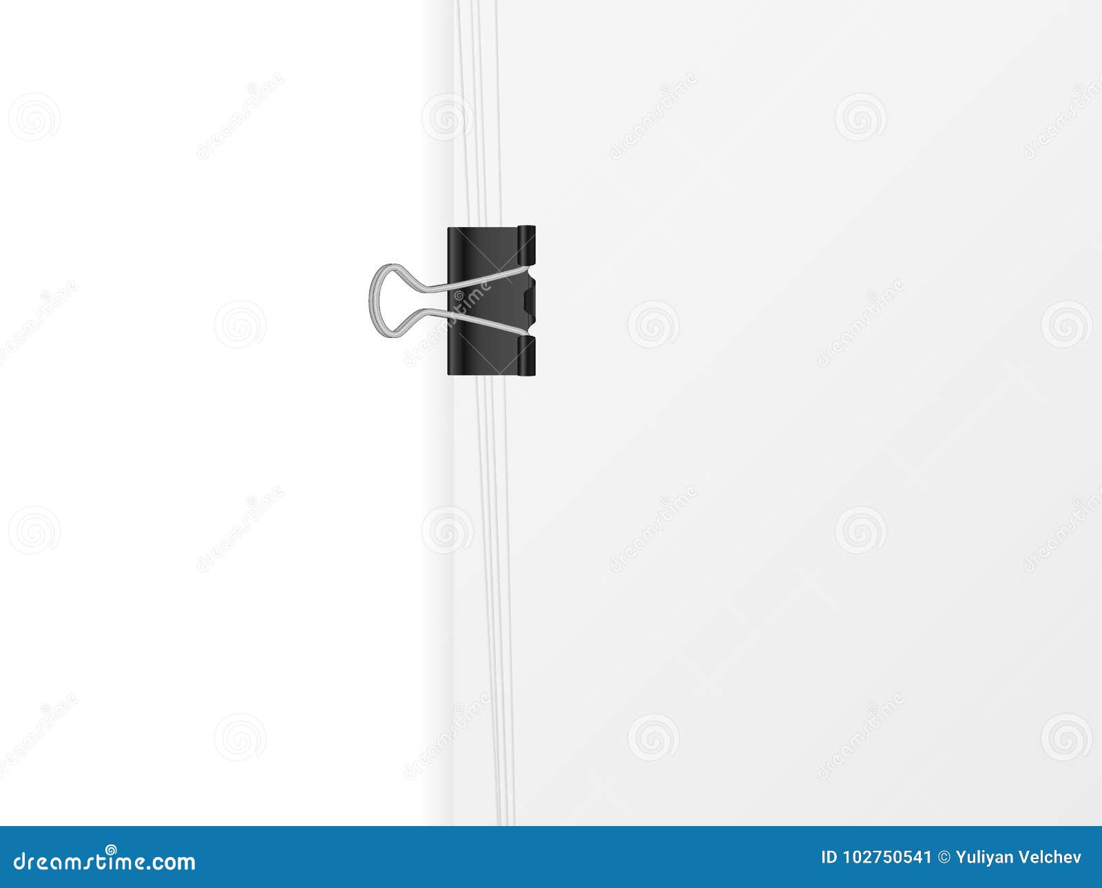 Paper Sheet and Binder Clip Stock Vector - Illustration of paper ...