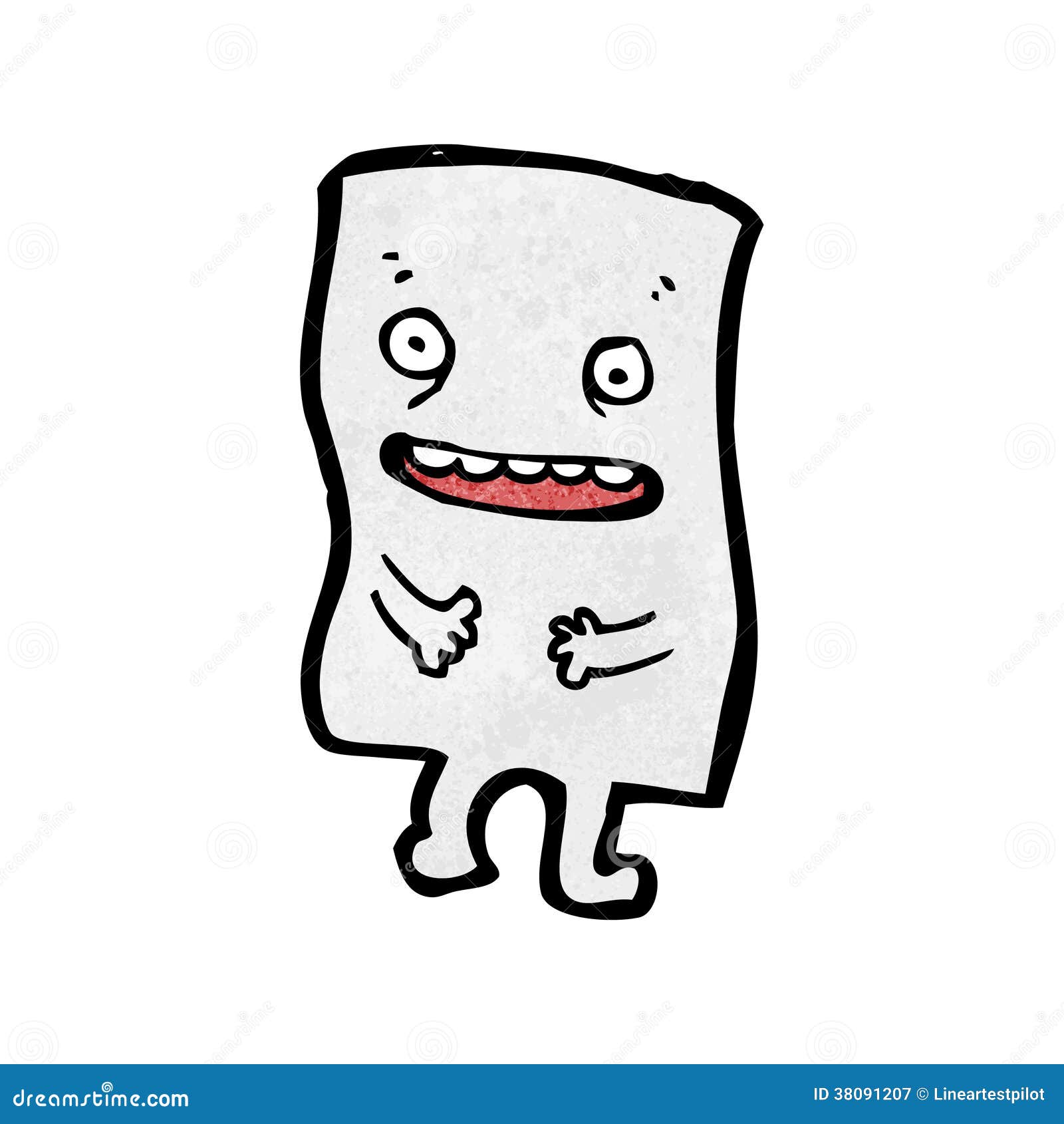 Paper Sheet Cartoon Character Stock Vector - Illustration of grunge ...