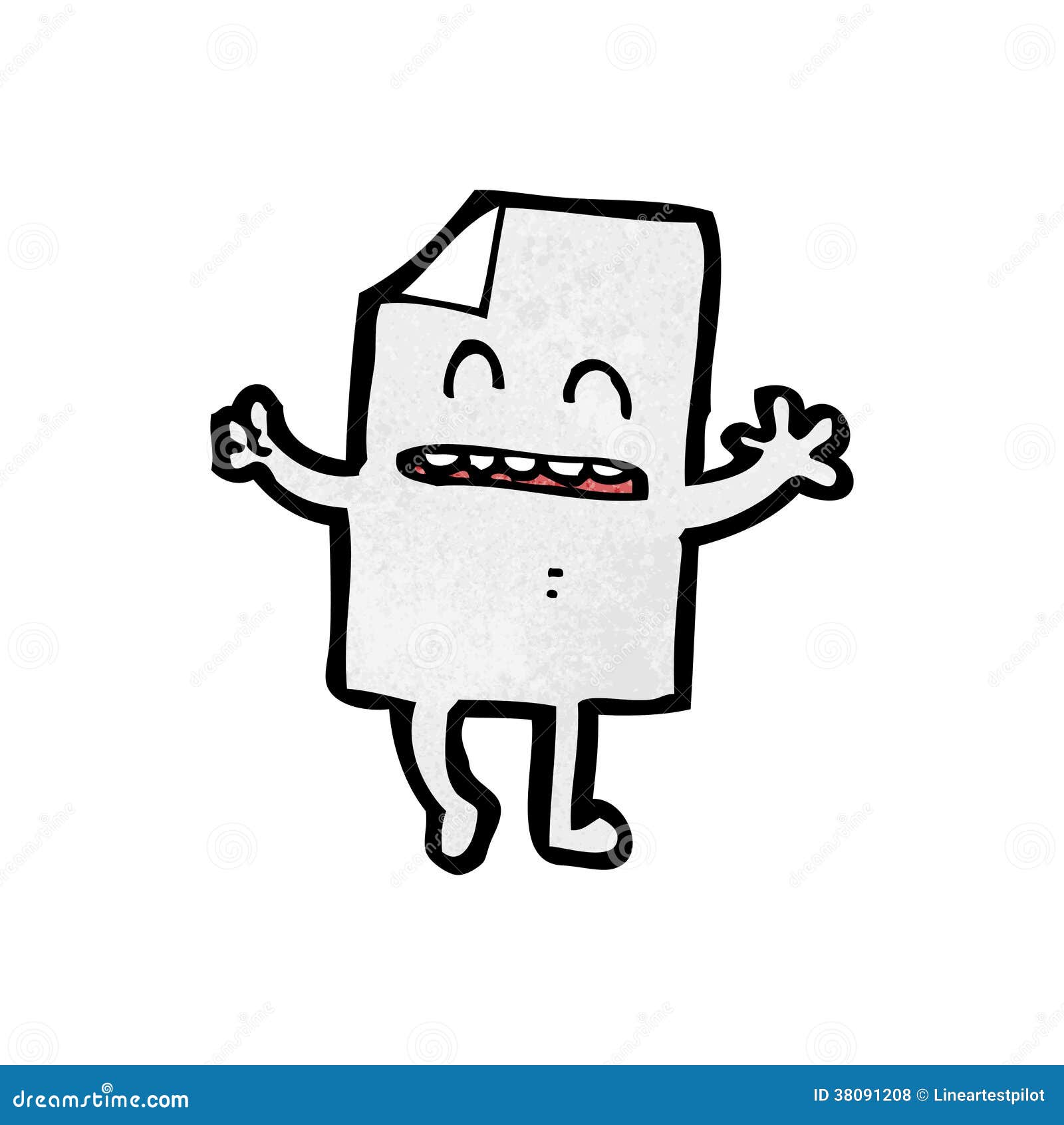 Paper Sheet Cartoon Character Stock Vector - Illustration of drawn ...