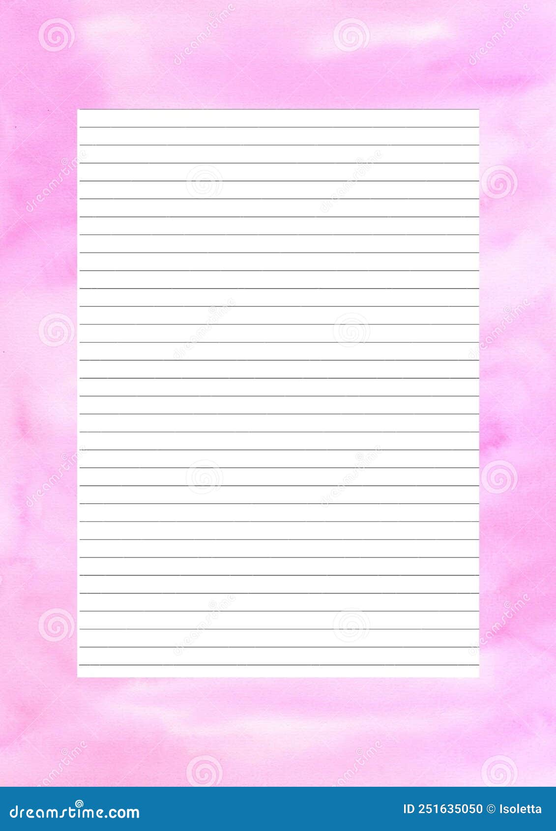 Writing Paper Design. Copy Space. Colorful Graphic Elements. Stock ...