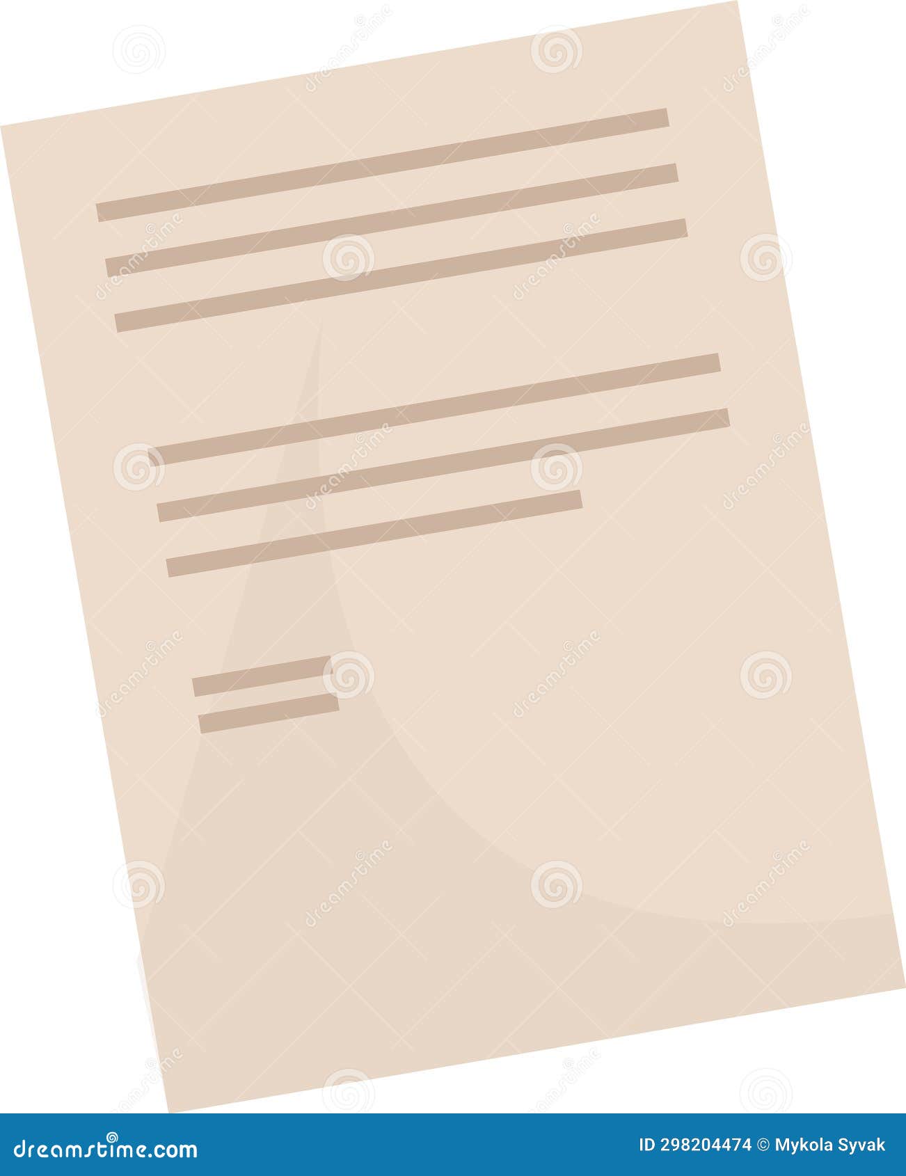 Paper Sheet Document stock vector. Illustration of sheet - 298204474