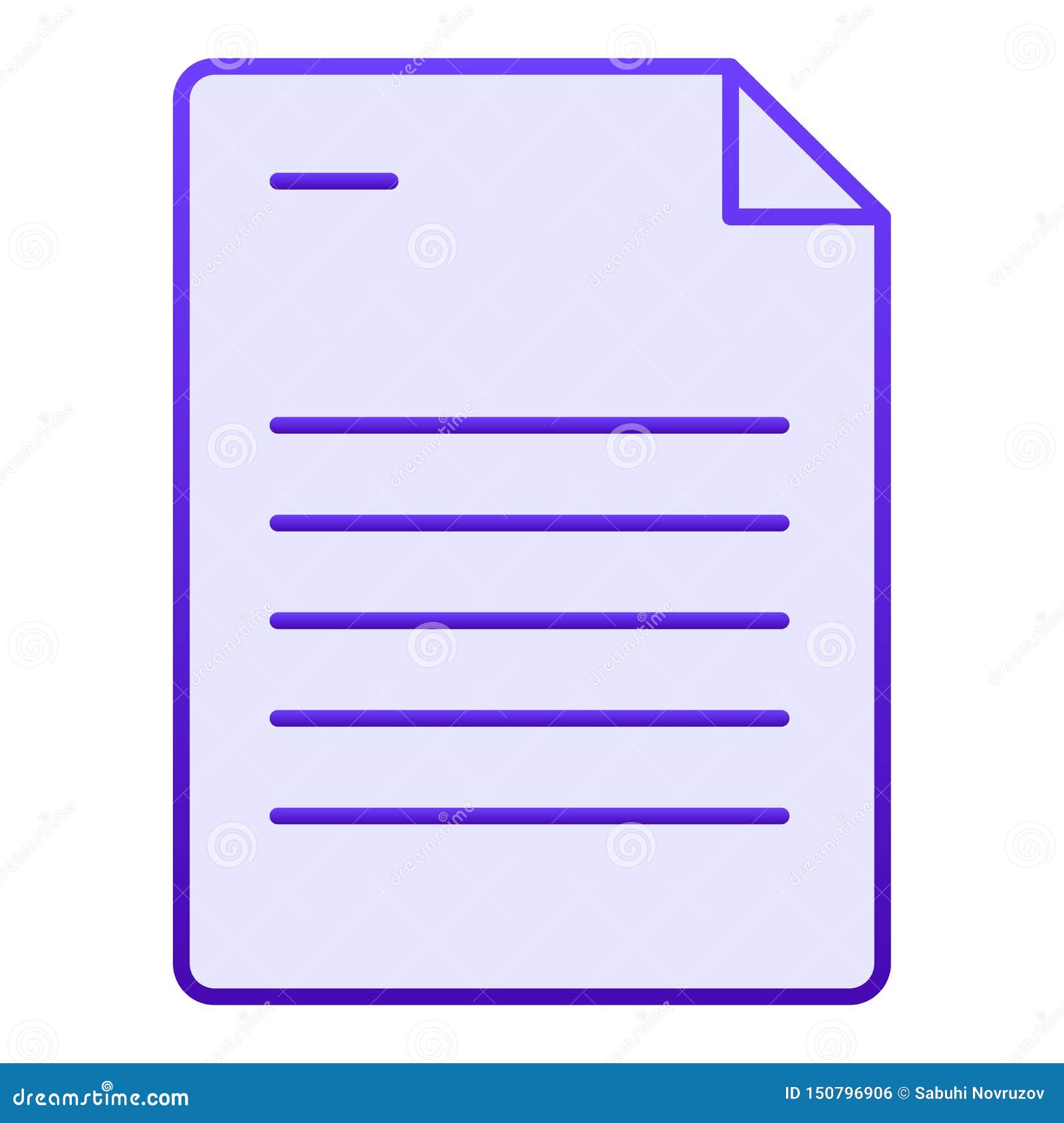 Paper Sheet Flat Icon. Document Blue Icons in Trendy Flat Style Stock ...