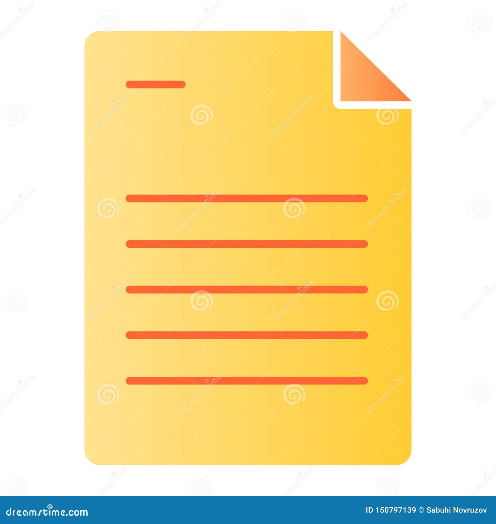 Paper Sheet Flat Icon. Document Color Icons in Trendy Flat Style Stock ...