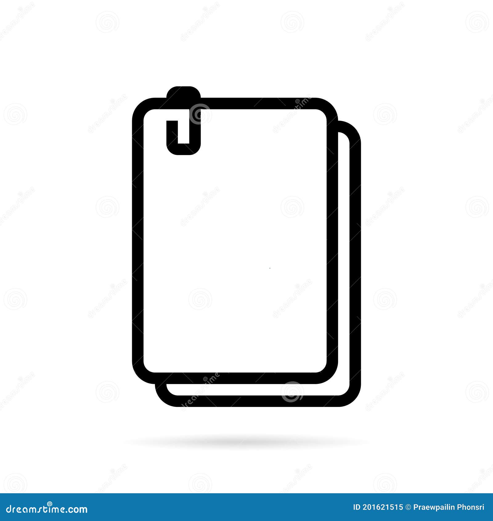 Paper Sheet Icon on White Background. Abstract Line Icon Style Stock ...