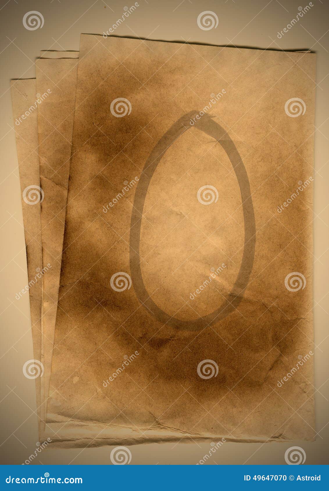 Paper Sheet with the Number Zero Stock Photo - Image of effect ...