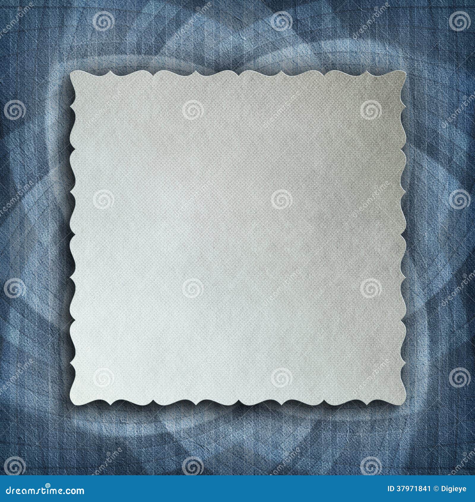 Paper Sheet on Patterned Background Stock Illustration - Illustration ...
